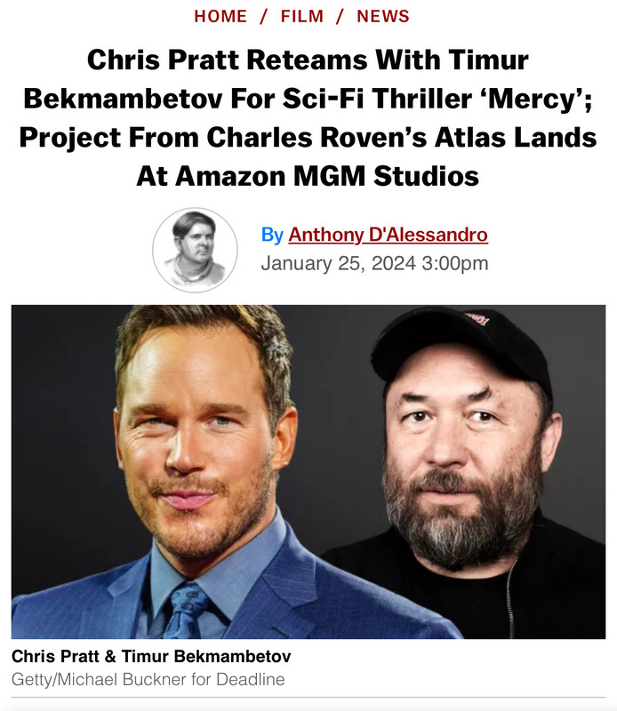 Mercy | Chris Pratt in sci-fi thriller - Blu-ray Forum
