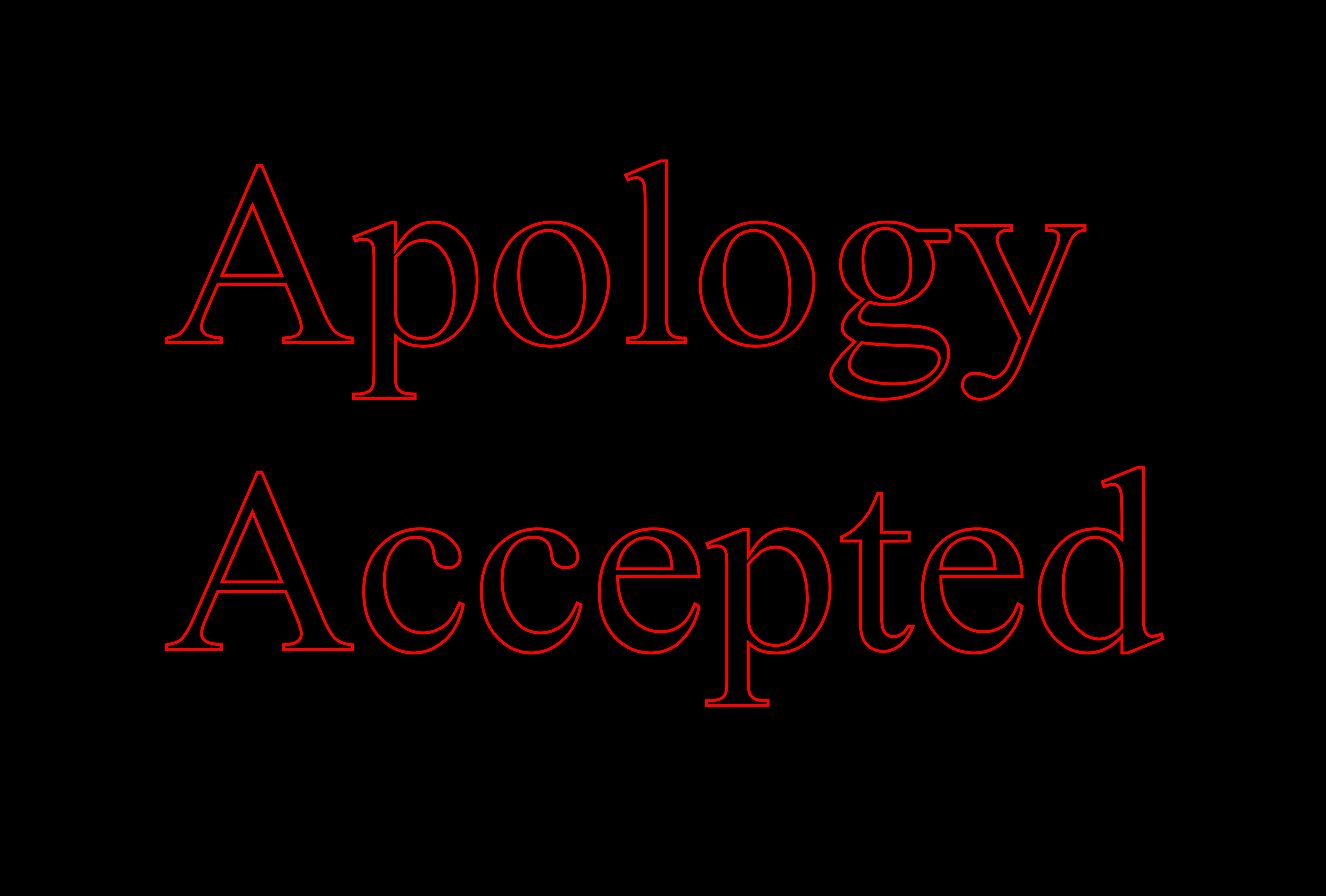apology accepted — Postimages