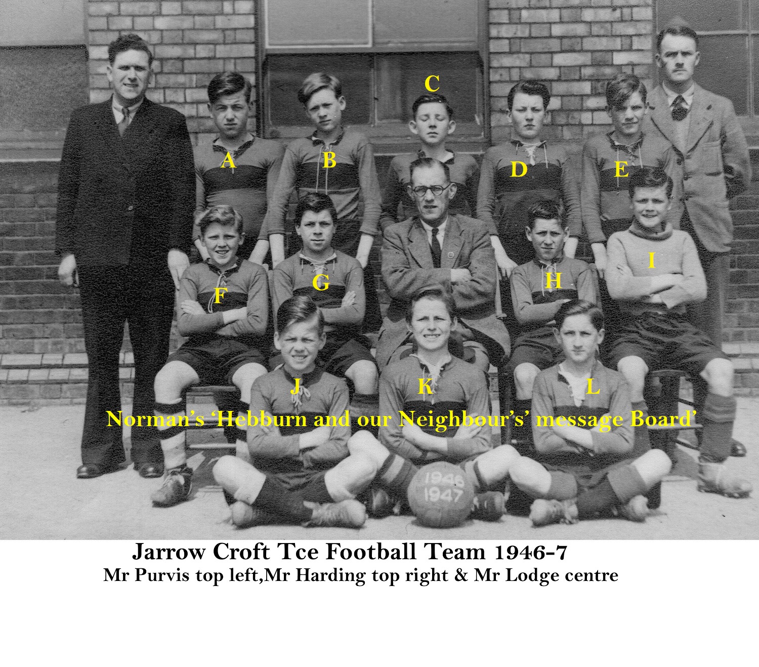NAMES Croft Tce Football team 1946 7 Copy — Postimages