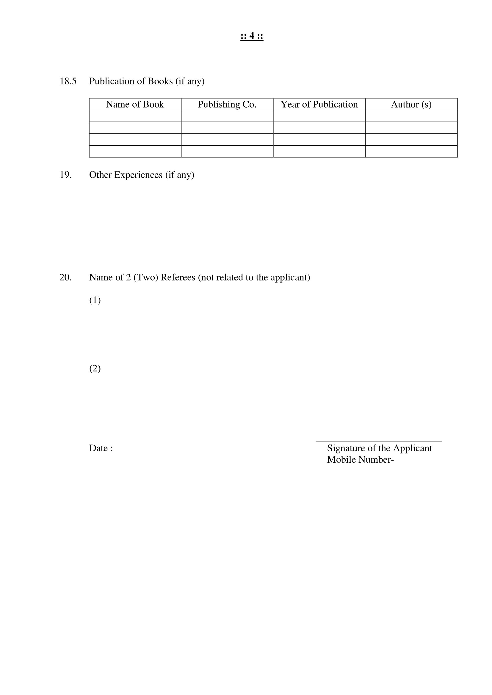 Application form for Associate Professor n Professor 4 — Postimages