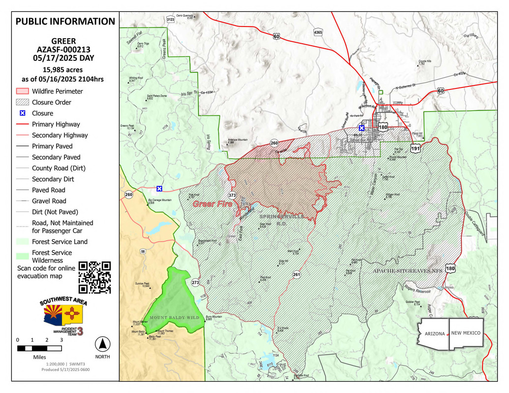 Greer Fire, AZ. 3500 acres and growing - 24hourcampfire