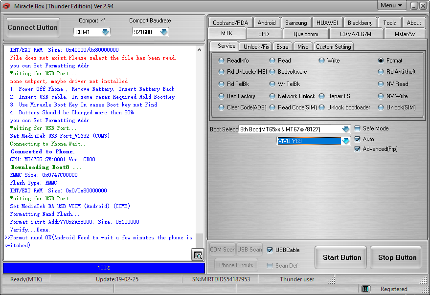Vivo y69 frp removed success by miracle thunder 2.94 - GSM-Forum