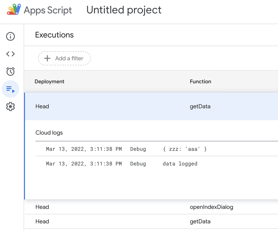 google apps script - Error while using HTML in appscript. Error: Net state changed from IDLE to ...