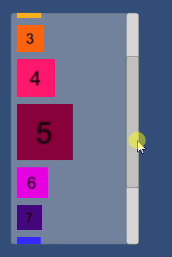 Make icons shrink as they get to edge of the scroll bar. - Unity Engine ...