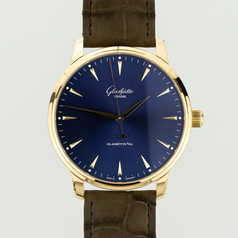 GLASHUTTE ORIGINAL Senator Excellence 18kt Rose Gold Blue Dial 1 36 01 ...