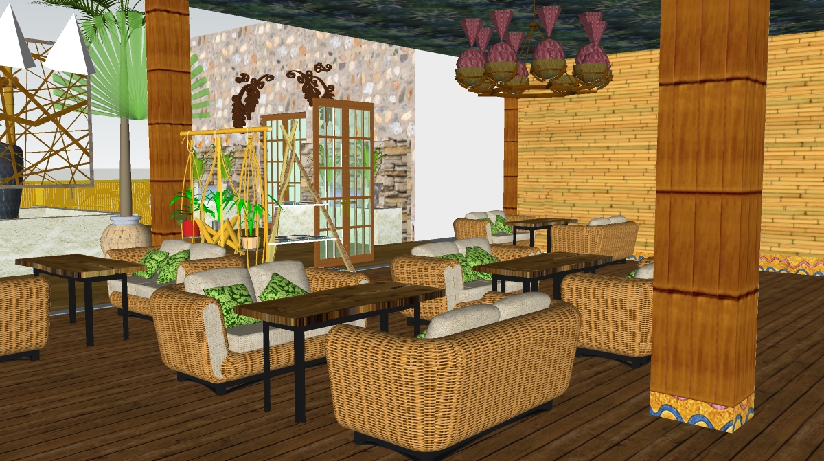 937 Interior Restaurant Sketchup Model Free Download