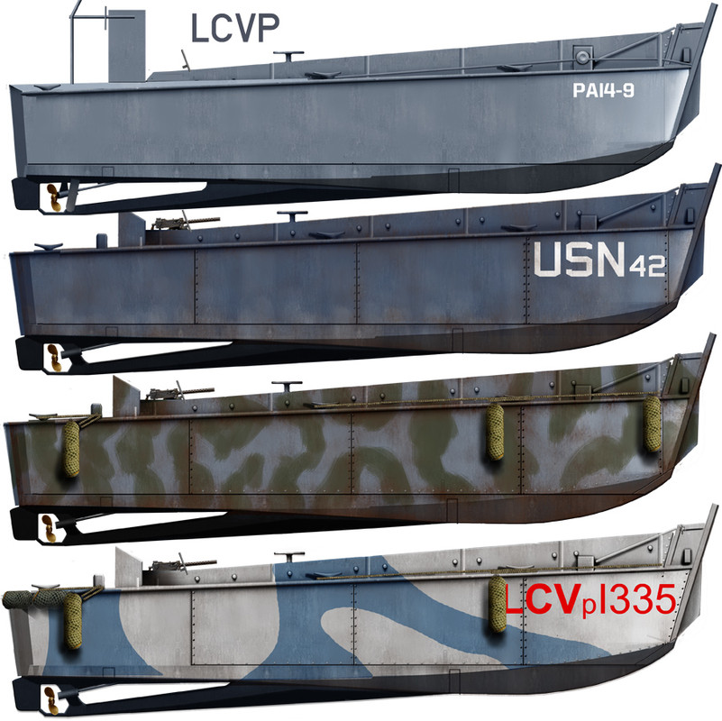 Quelle couleur appliquer sous la ligne de flottaison des LCVP US