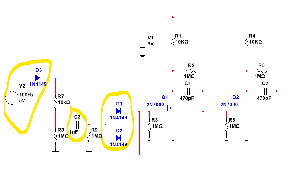 Building a flip flop with MOSFETs