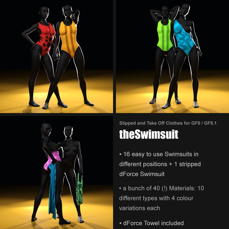 (FILLED 2023-01-12) TheSwimsuit For GF8 / GF8.1 - Free Daz 3D Models