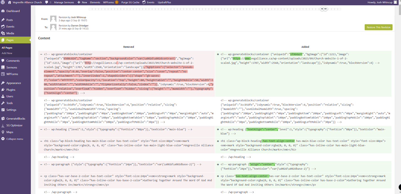 Topic: Changing Primary domain and now some formatting and Page Hero ...