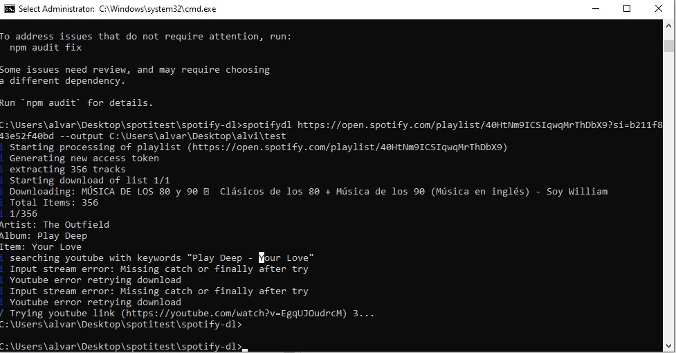 Youtube error retrying download - Input stream error: Missing catch or finally after try · Issue ...