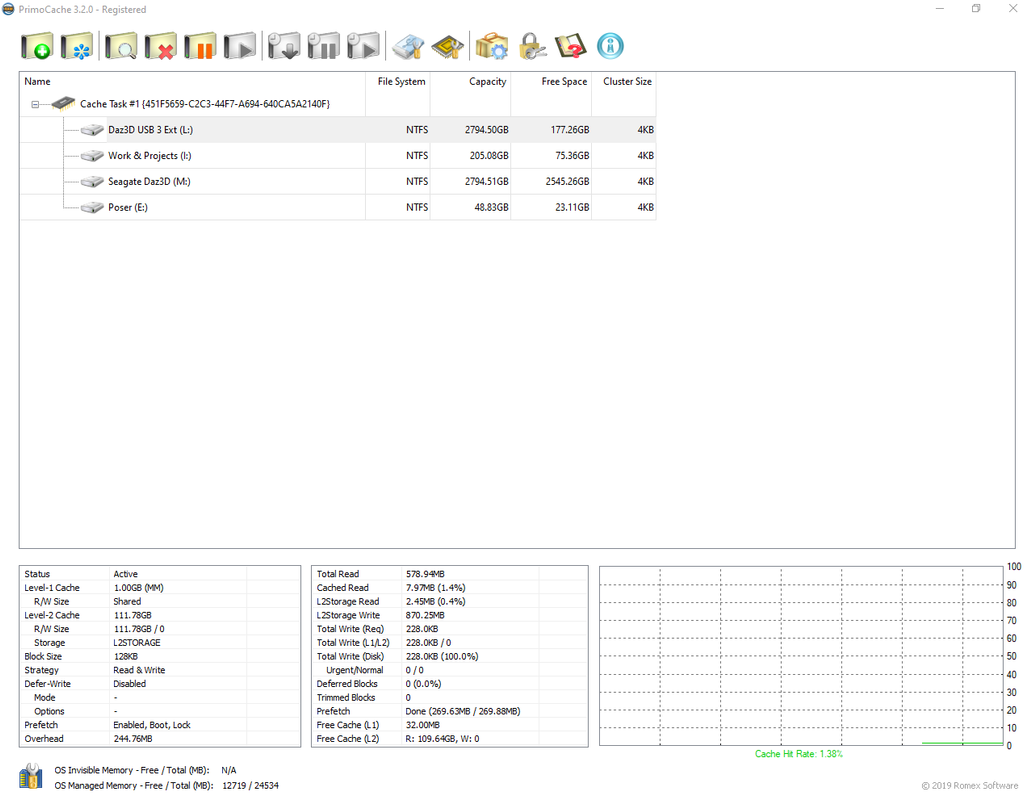 PrimoCache - Need help with read speed - Romex Software Forum