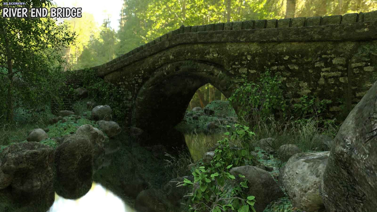 (FILLED 04-10-2022) 3d Scenery: River End Bridge - Free Daz 3D Models