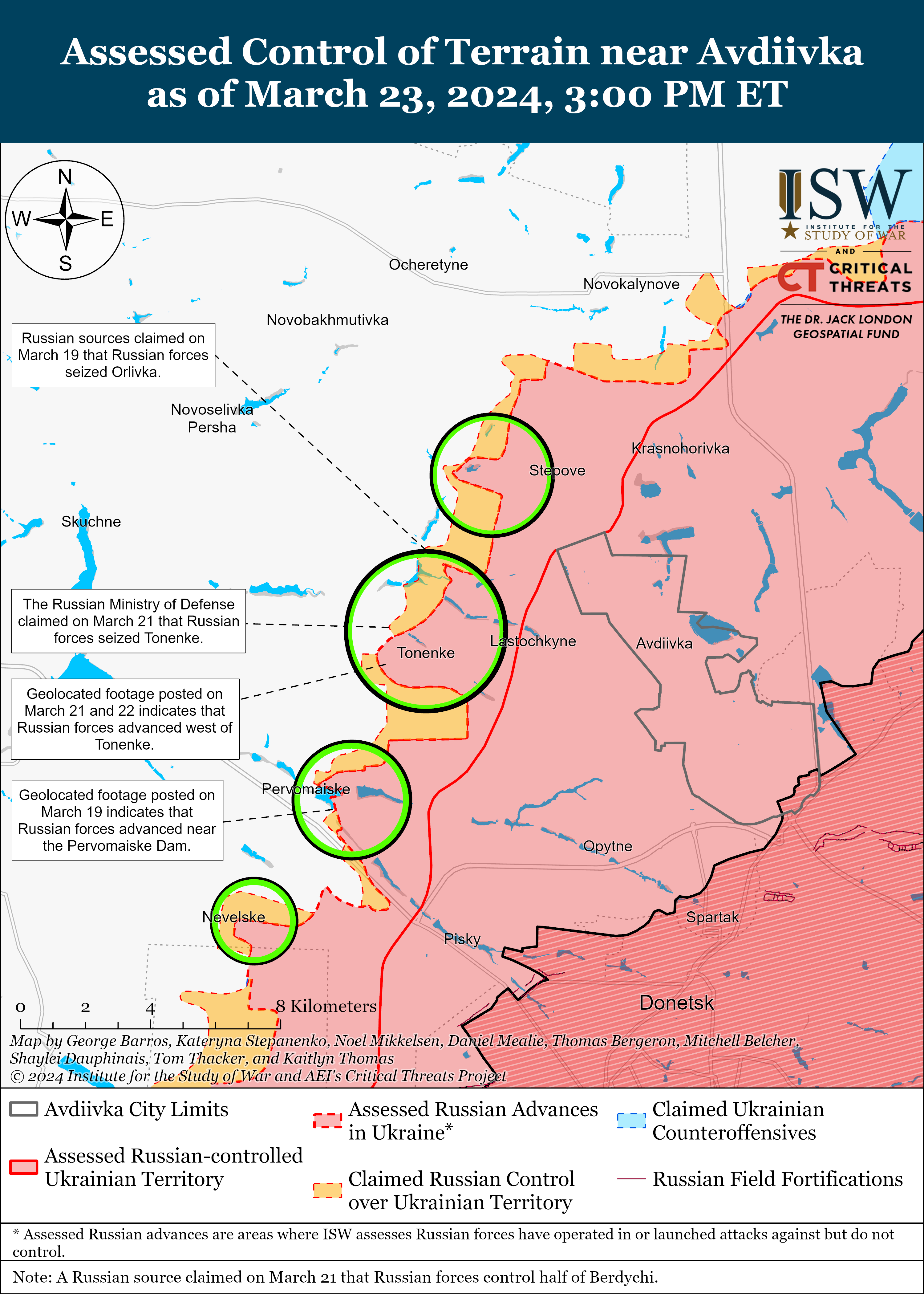 West Of Avdiivka Battle Map Draft March 23, 2024 — Postimages