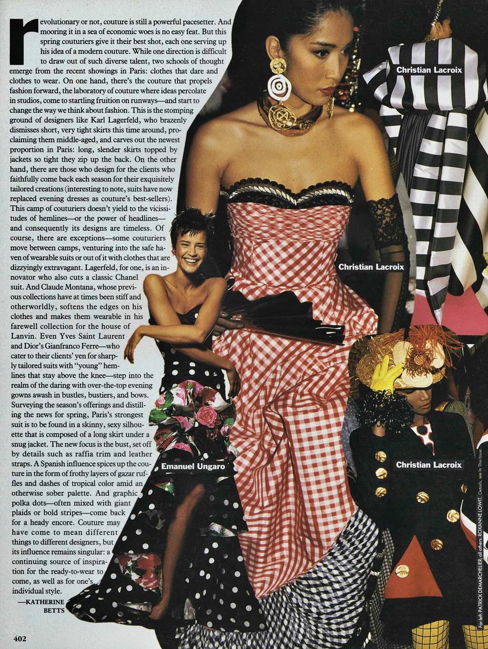 "Paris Couture" Vogue US April 1992 | Lipstick Alley