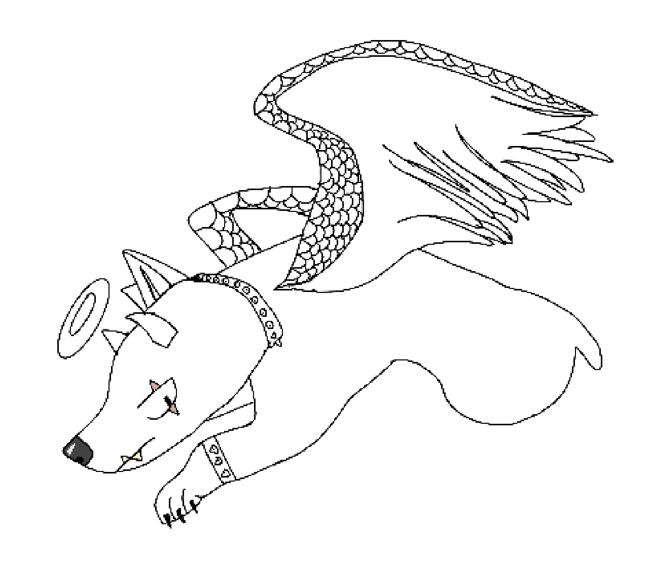 Boo Jake Art ( Howling to the moon) — Postimages