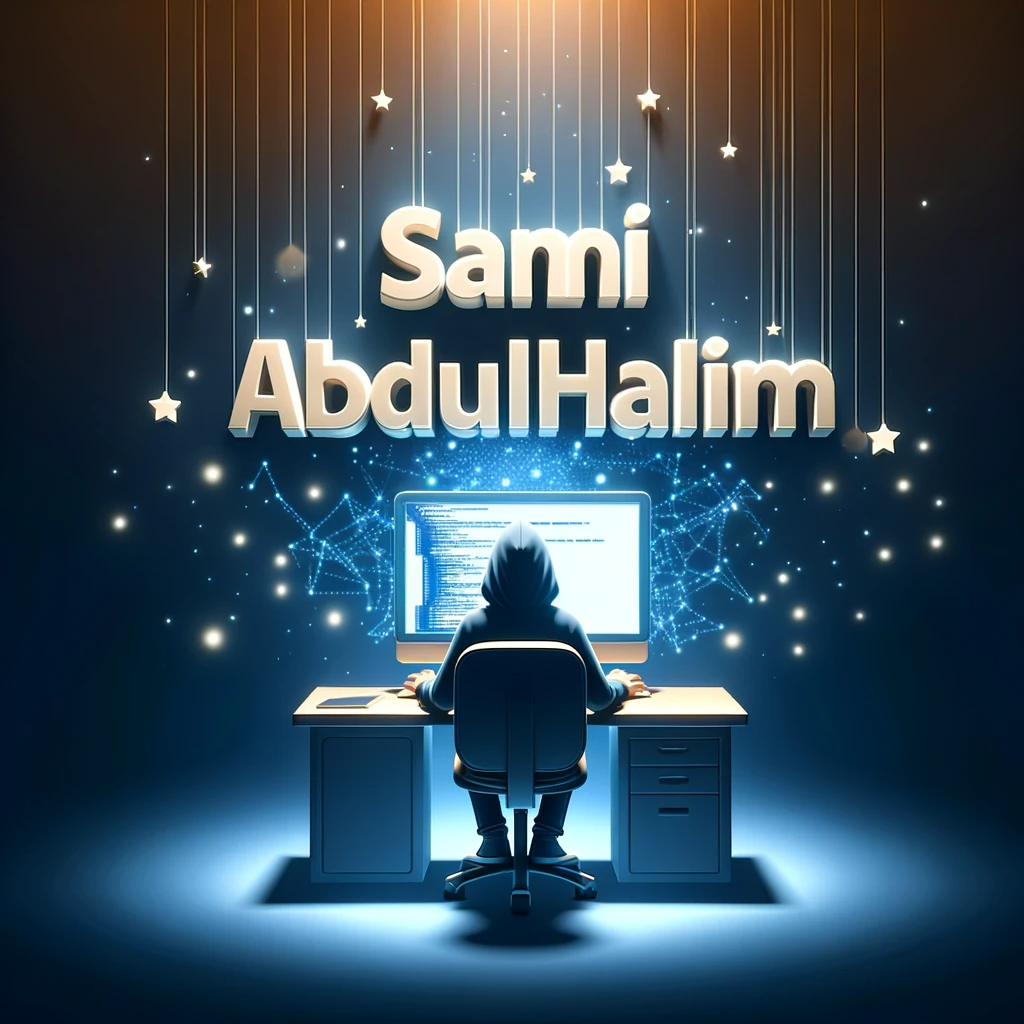 DALL E 2023 10 20 19 21 14 Illustration A scene with a stylized silhouette of a person coding on ...