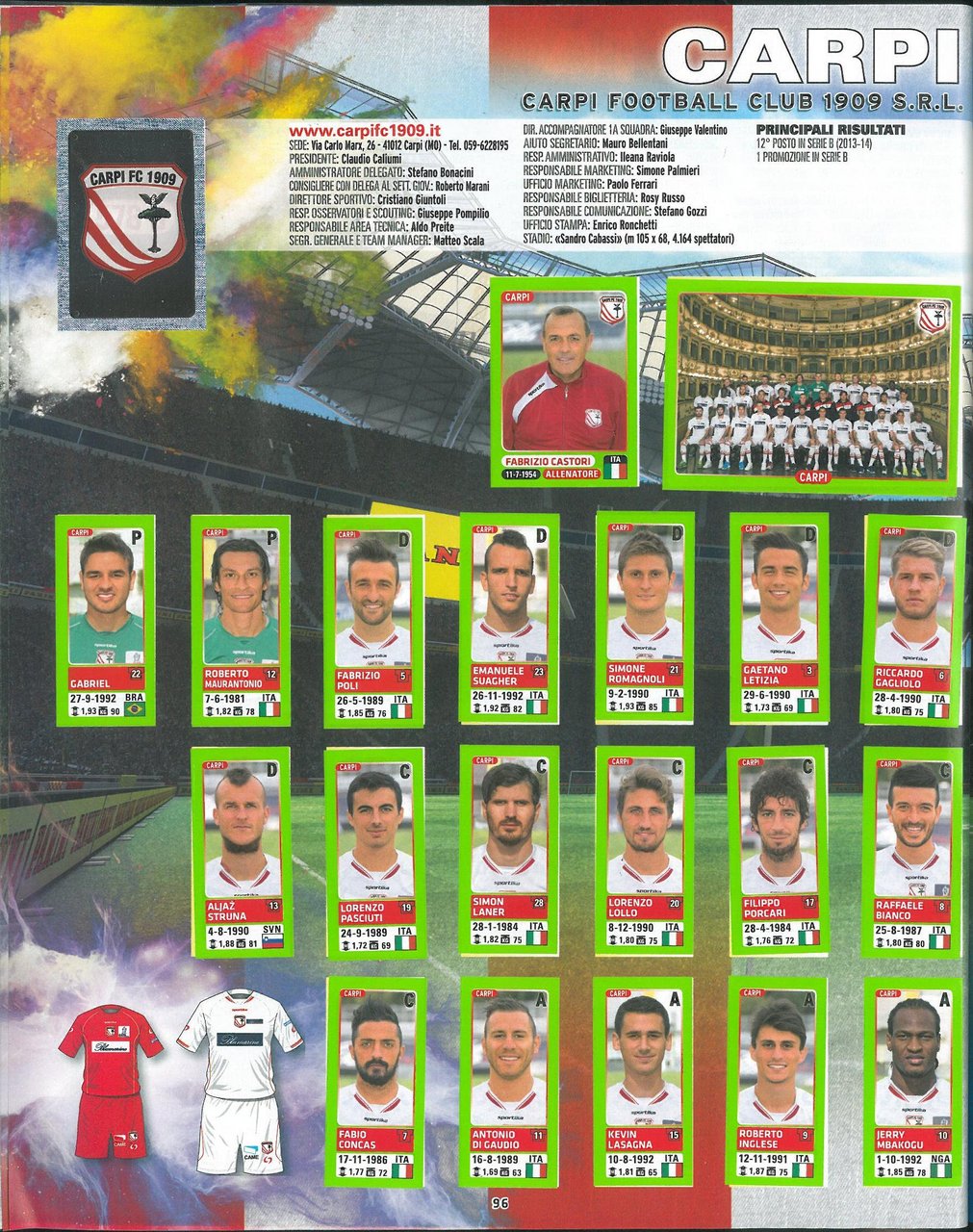 Album Calciatori 2014 2015 Panini 098 — Postimages