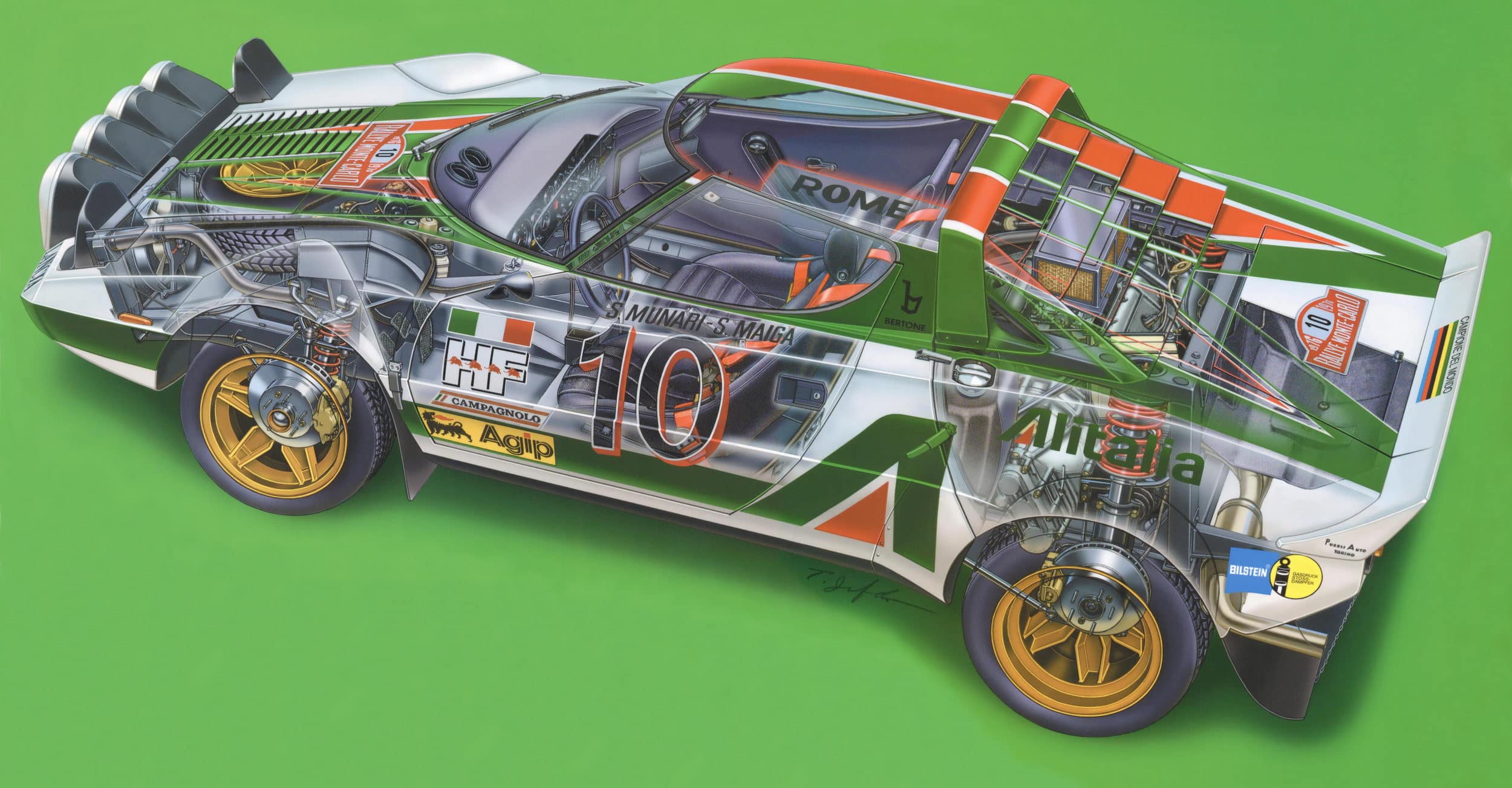 Lancia Stratos HF by Takashi Jufuku green back — Postimages