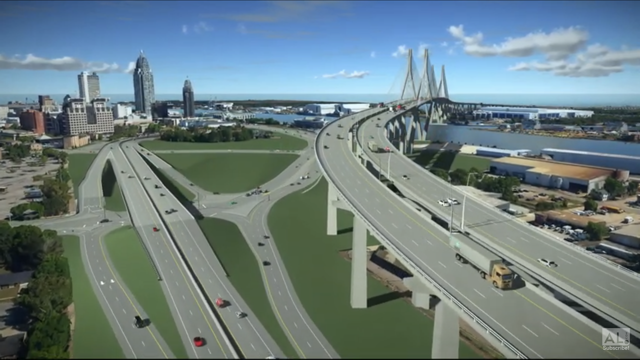 New Rendering of the Mobile Bay bridge . Toll will be $3 to 6$ for ...