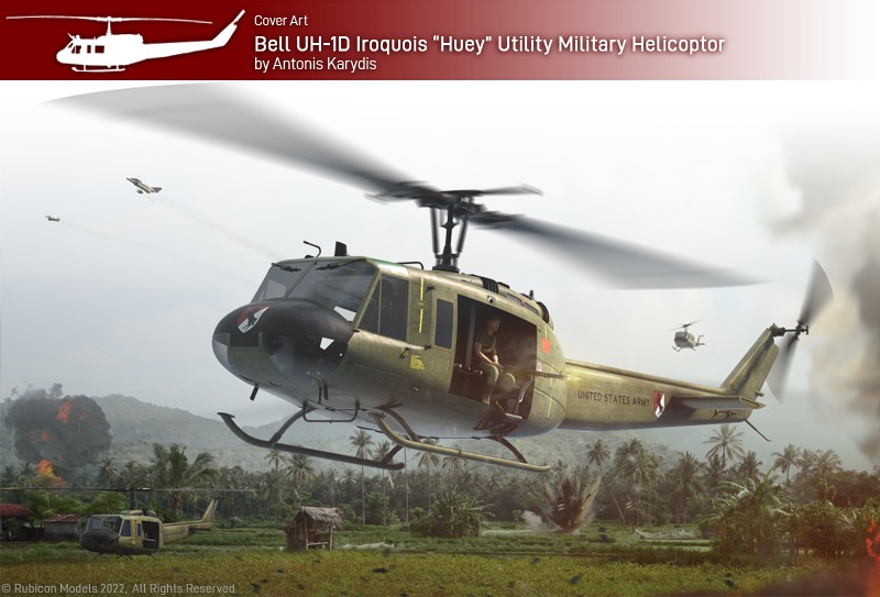 1/56 - Bell UH-1D/H Huey by Rubicon Models - 3D renders+box art+decals ...
