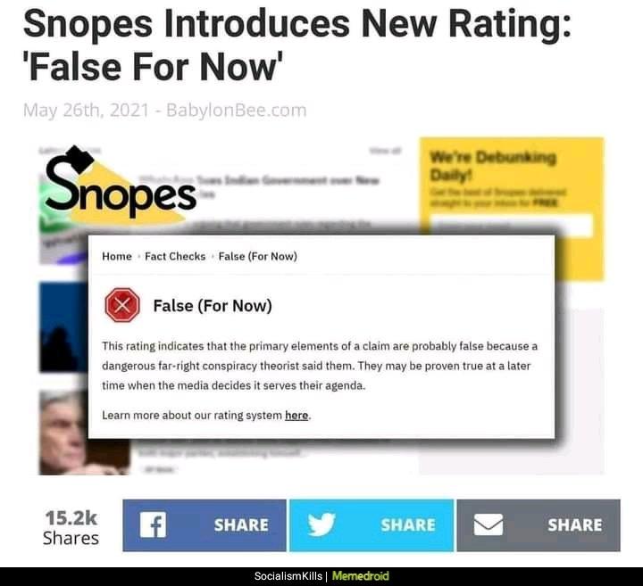 Fake News Fact Checkers....You stupid libs keep falling for their BS ...