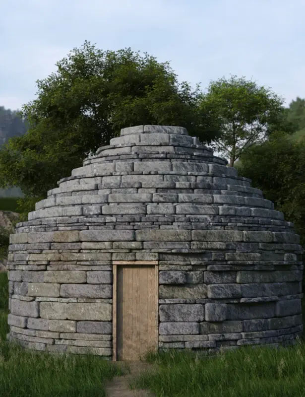 (5000 Points) Corbelled Stone Hut - Free Daz 3D Models