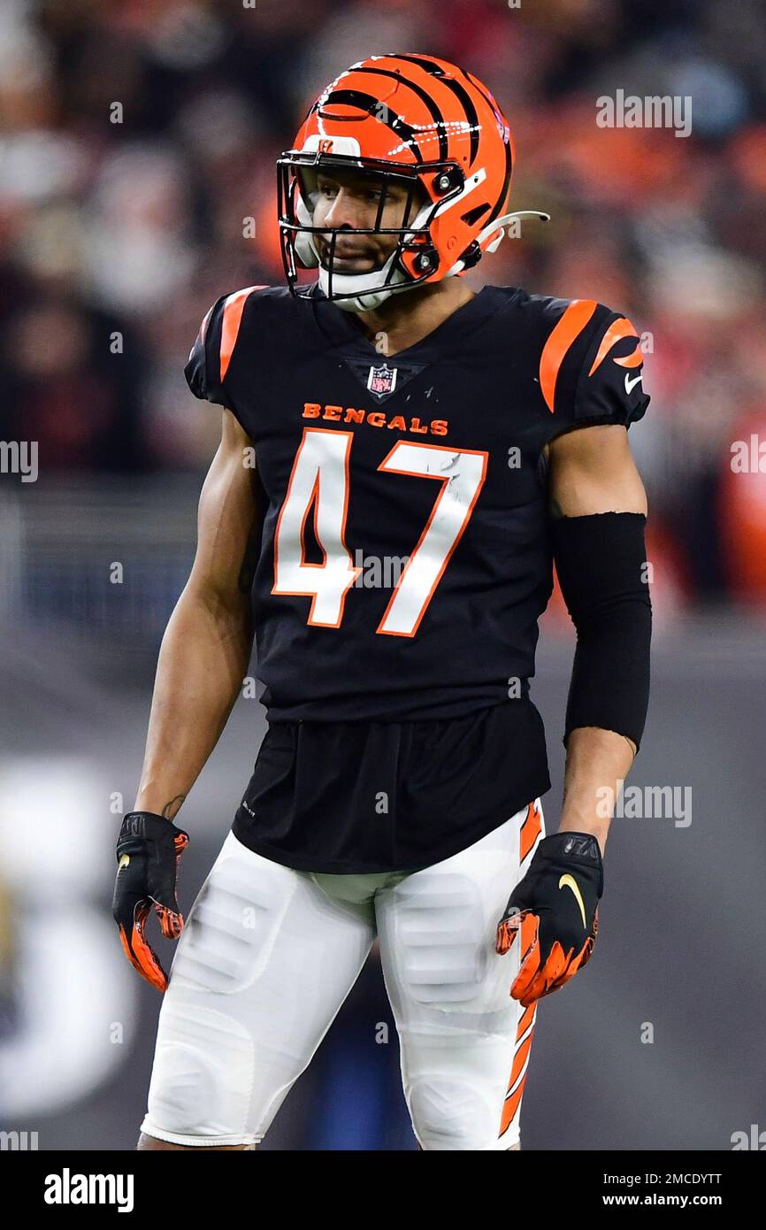 cincinnati bengals linebacker keandre jones 47 looks on during an nfl ...