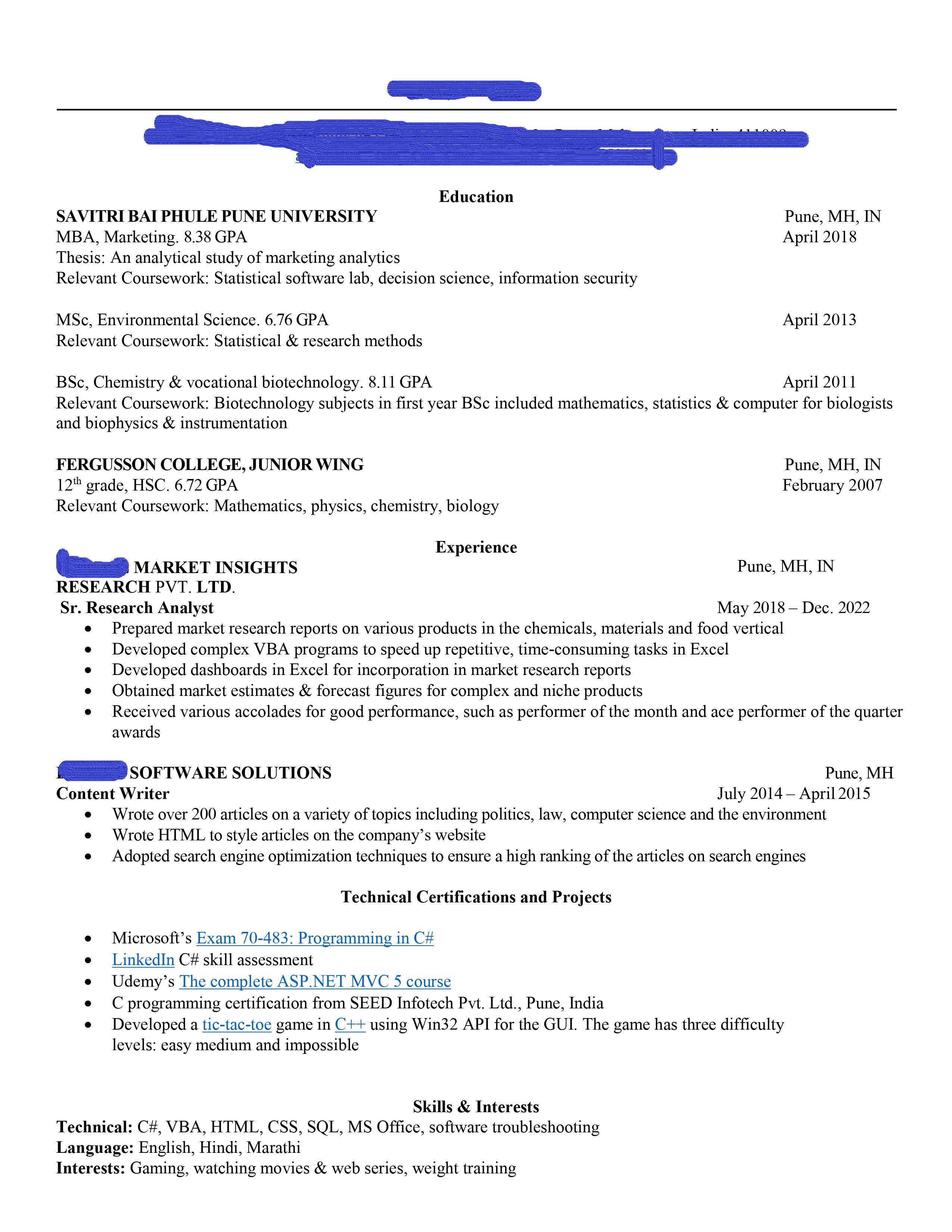Resume — Postimages