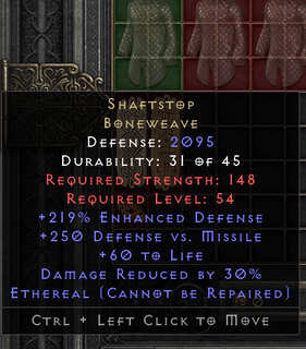 == Eth Upped Shaftstop Shop == - Topic - d2jsp