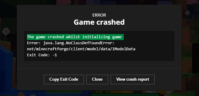 Minecraft Crashed Whilst Initializing Game Support And Bug Reports Forge Forums