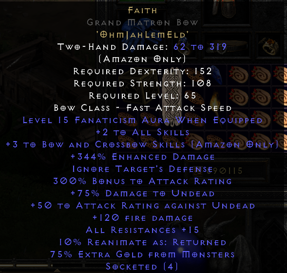 Full Bowa Zon (quick Sale) - Topic - d2jsp