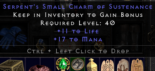 Serpents Small Charm Of Sustenance - Topic - d2jsp