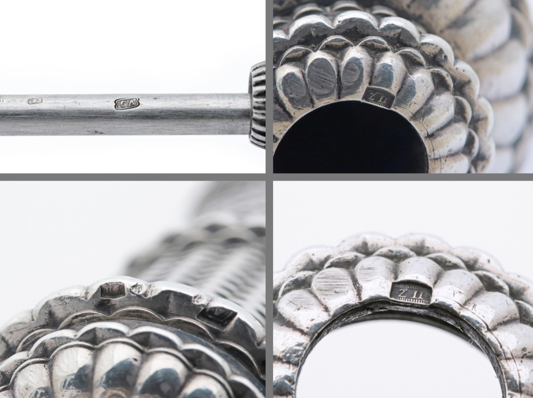 18th-century? Silver Syringe Hallmark Identification - www.925-1000.com