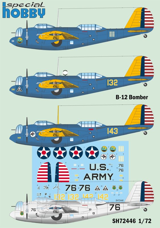 1/72 - Martin (Glenn L.) B-10/B-12 family by Special Hobby and Azur ...