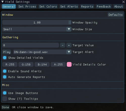 Addons/Yield: An Ashita v3 addon that allows you to track and edit gathering metrics within a ...