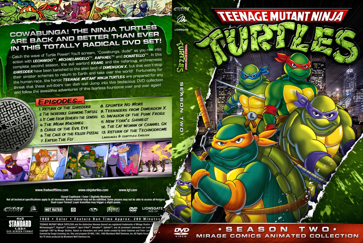 Mirage Animated Teenage Mutant Ninja Turtles Season 2 Engl — Postimages