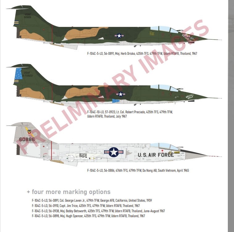 1/48 - Lockheed F-104 Starfighter family by Kinetic - (C)F-104C/D/G/J/S ...