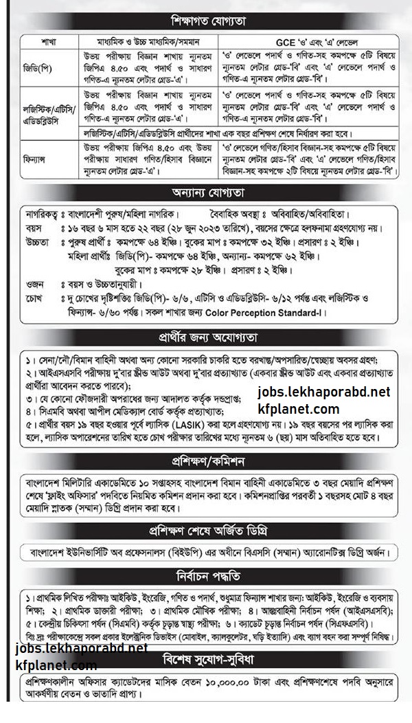Bangladesh Air Force Job Circular 2022 - Lekhapora BD Jobs