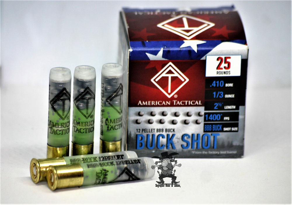 410 Buck Shot American Tactical 2½" 410 BBB SHOT 12 Pellet 25 Rounds ...