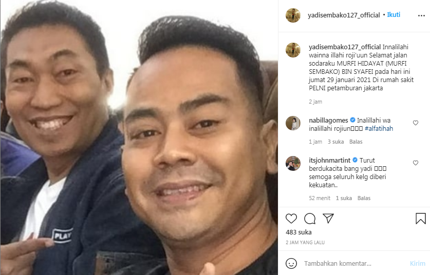 KABAR DUKA, Murfi Sembako Meninggal Dunia, Yadi Sembako hingga Denny ...