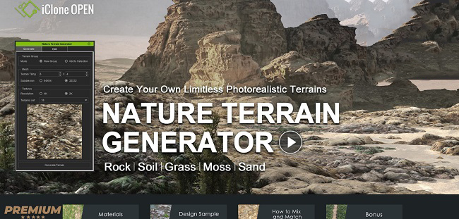 IClone 7 Nature Terrain Generator Plugin - Free Daz 3D Models