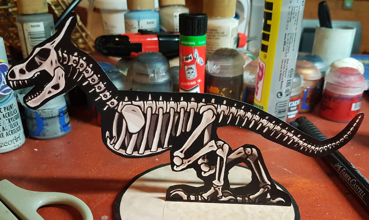 28mm paper miniature bones dragon vyvern — Postimages