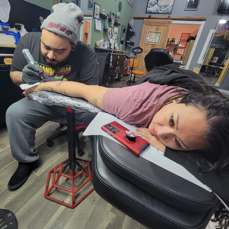 Got my wife a surprise tattoo for Christmas of the Midsommar Maypole. I ...