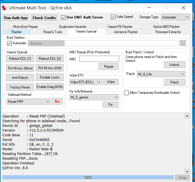 Redmi note 8 frp remove done sideload mode with umt - GSM-Forum