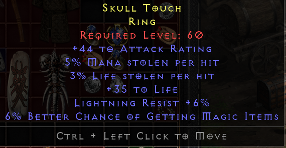 Double Leech Ring With Ar Life Etc - Topic - d2jsp