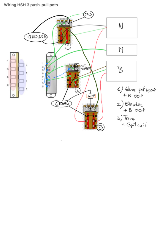 Wiring HSH 3 push pull pots v3 — Postimages