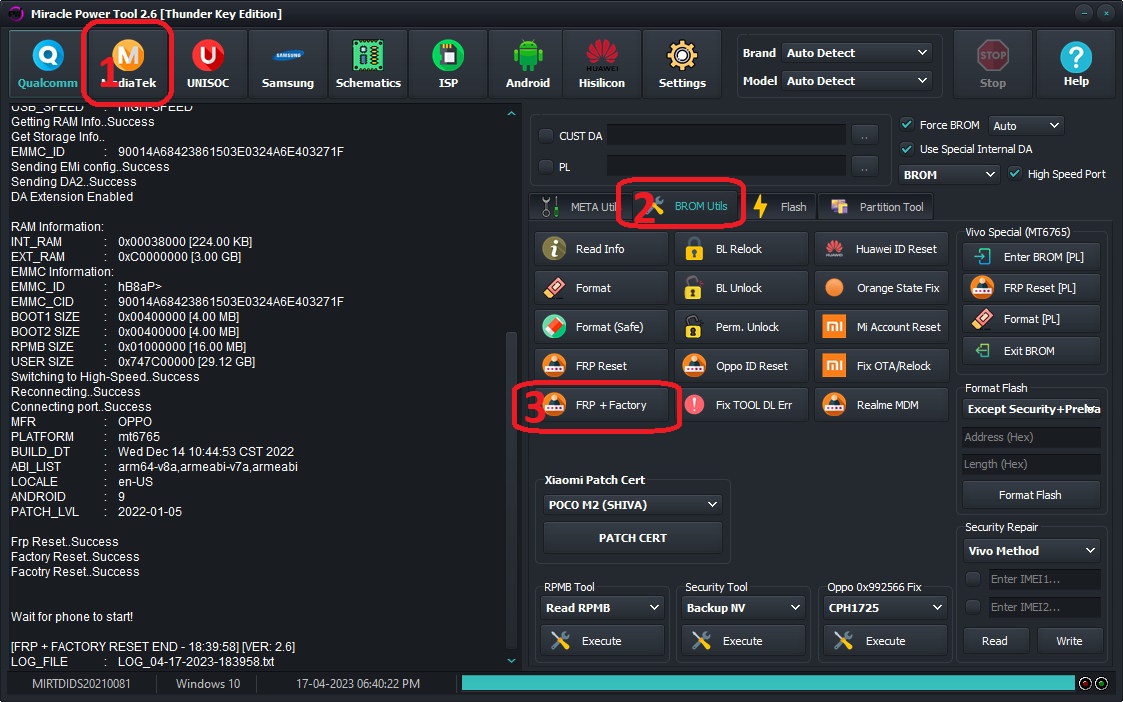 Oppo A12 Pattern And Frp Remove Done By Miracle Power Tool - GSM-Forum