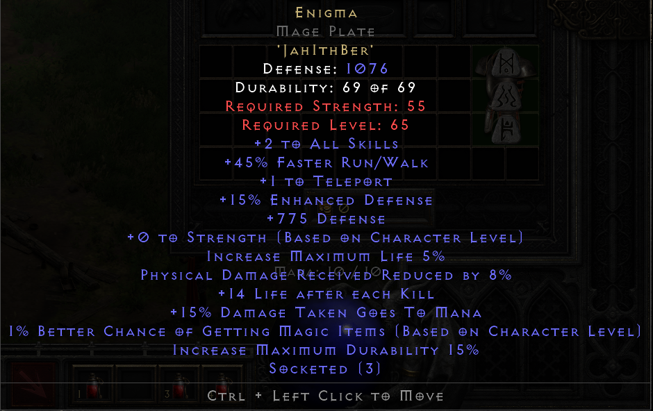 == Perfect 15/15/775 Mage Plate Enigma Ft == - Topic - d2jsp