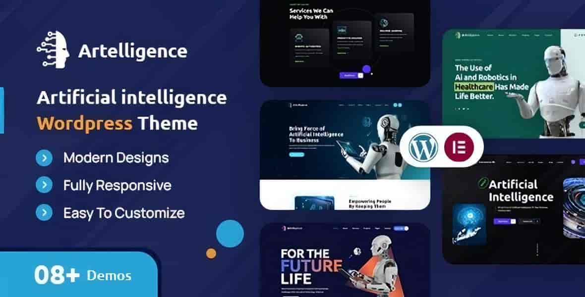Artelligence - AI & Robotics WordPress Theme – Bliter GPL